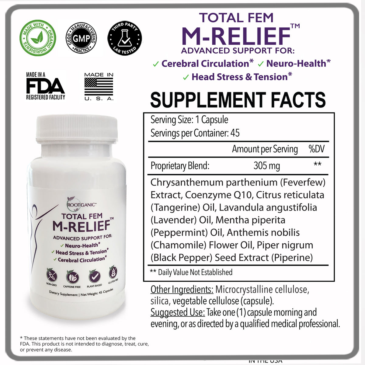 M-Relief Migraine Support – store.rootganic